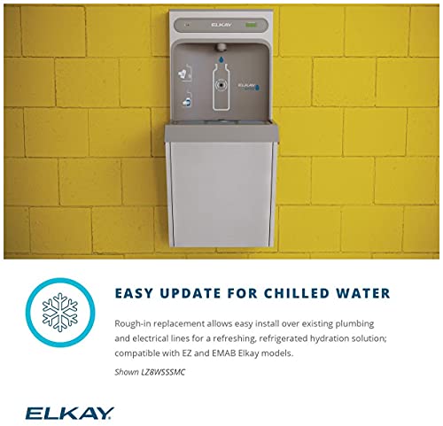 Elkay EZH2O Refrigerated Surface Mount Bottle Filling Station, Non-Filtered, 8GPH, Stainless Steel