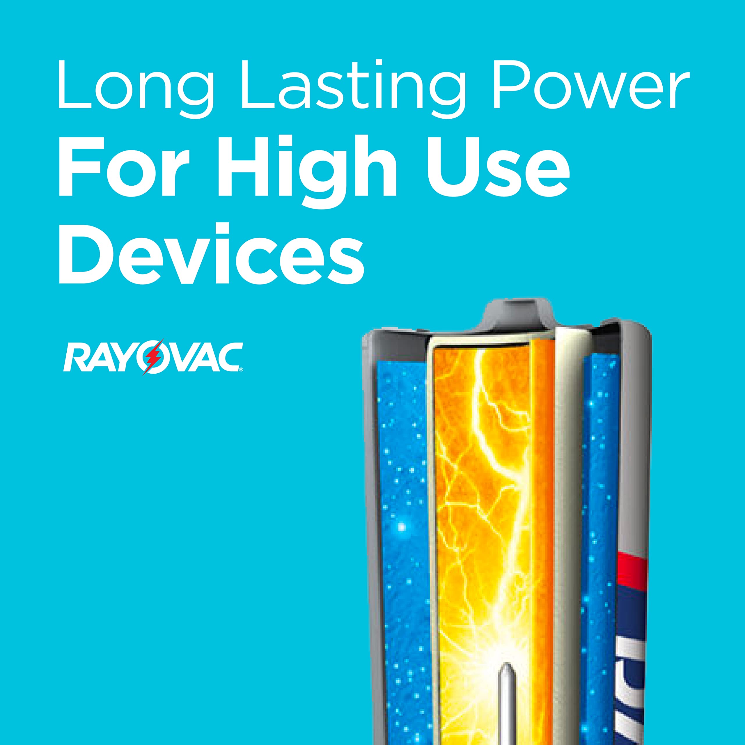 Rayovac 9V Batteries, Alkaline 9V Battery (8 Count)