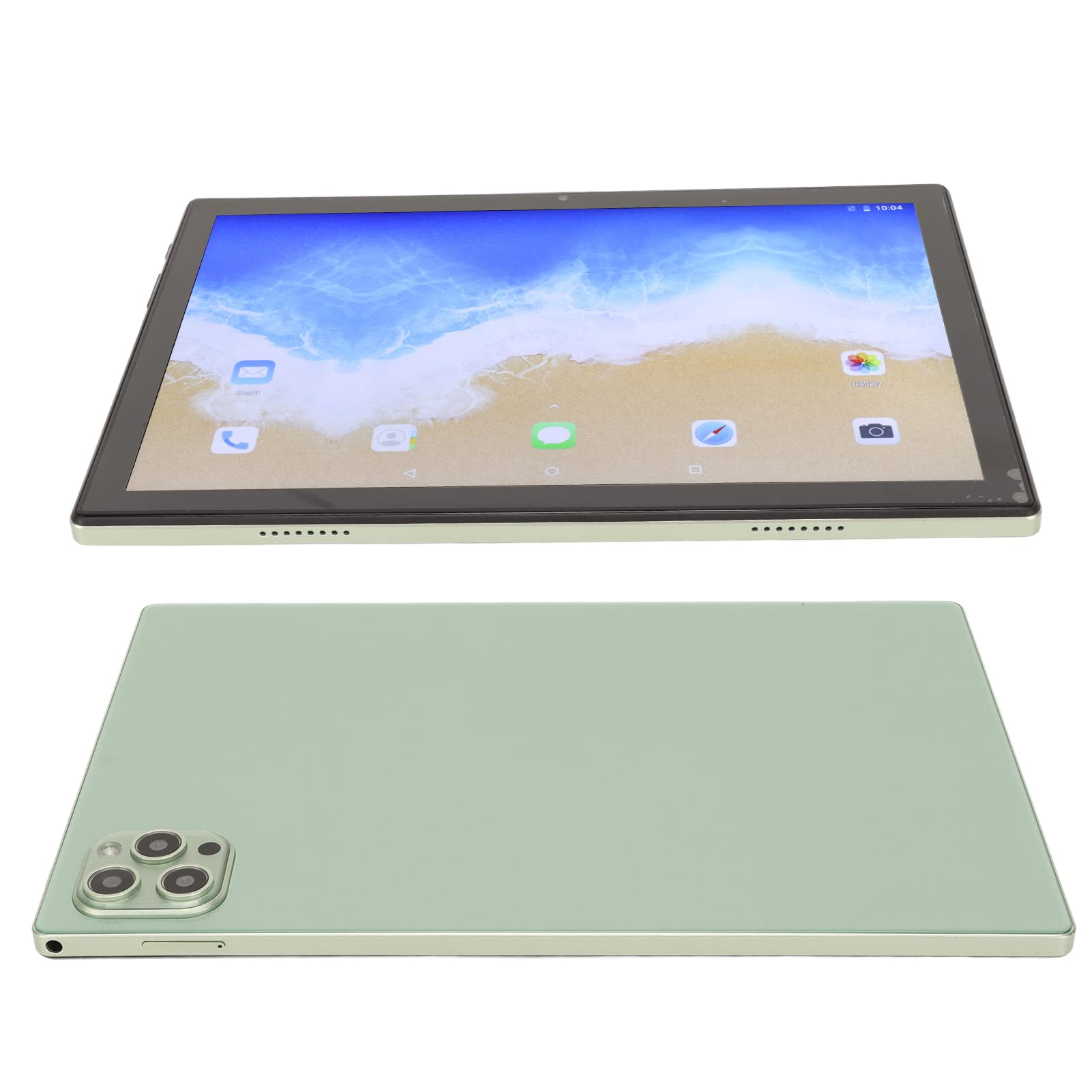 DAUZ 10 Inch Tablet, Tablet 10 Inch 100-240V Green for Travel for Home (US Plug)