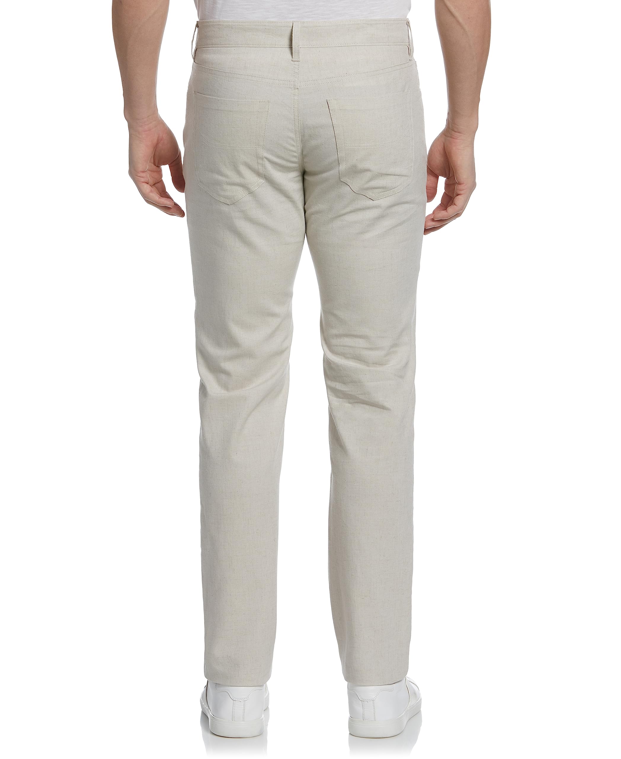 Cubavera Men's L/V/E 5 Pocket Pant Five, Natural Linen, 38W x 32L