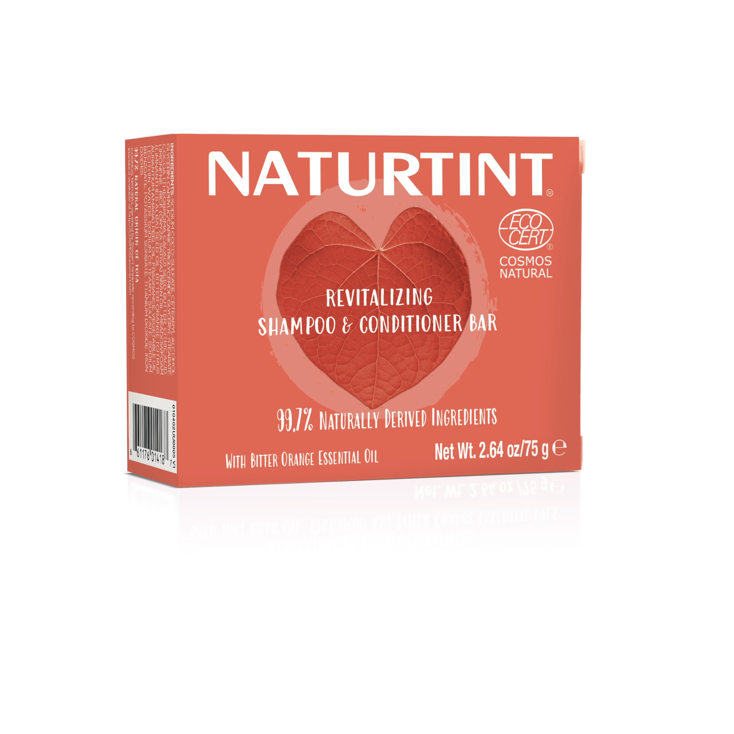 Naturtint Shampoo & Conditioner Bar (Orange) - Naturally Derived Ingredients, Cruelty Free, All Hair Types, Travel Approved