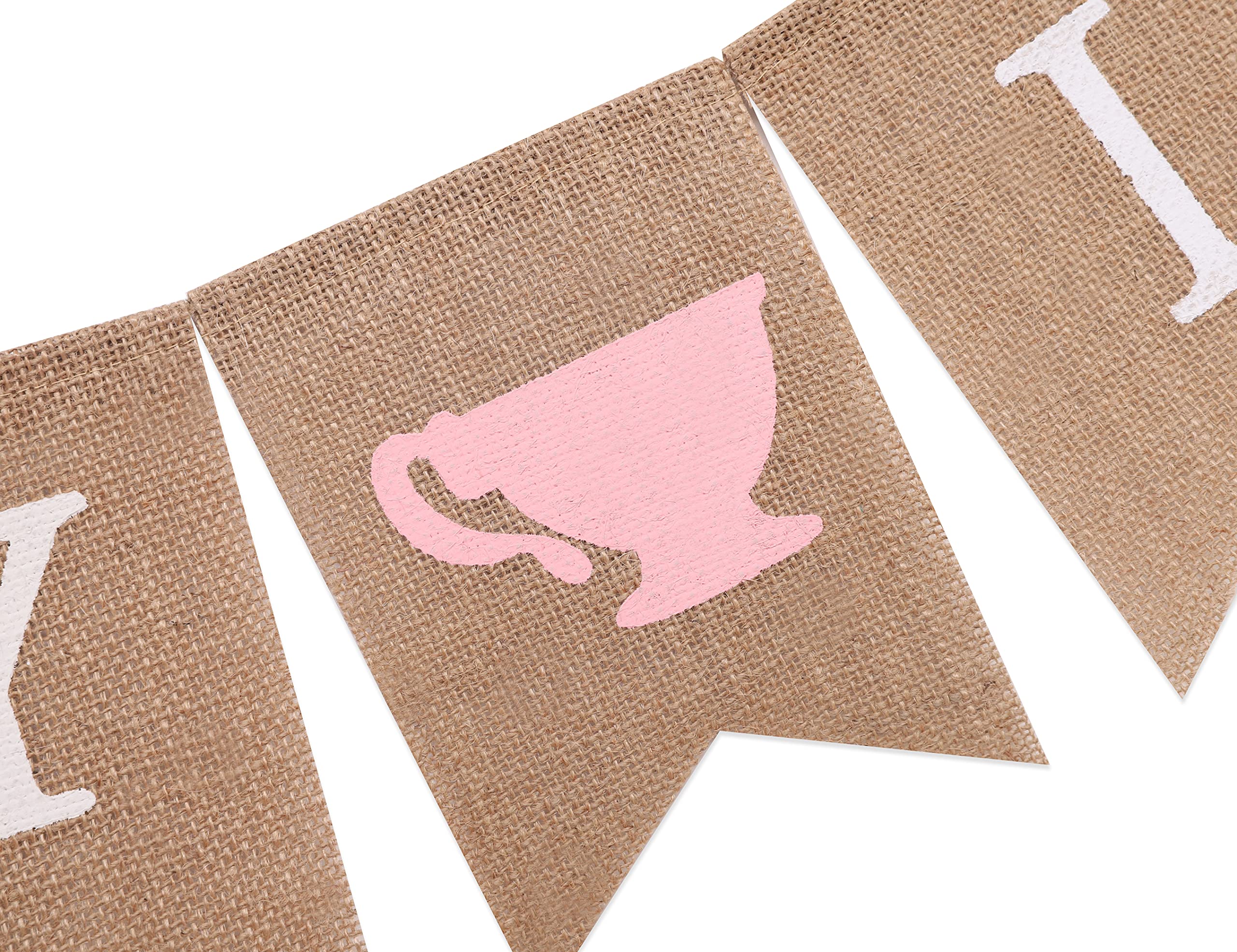 Tea Party Bridal Shower - Tea With The Bride To Be, Bridal Shower Burlap Banner, Bride To Be Banner, Tea Party Shower Decorations (Tea With The Bride To Be)