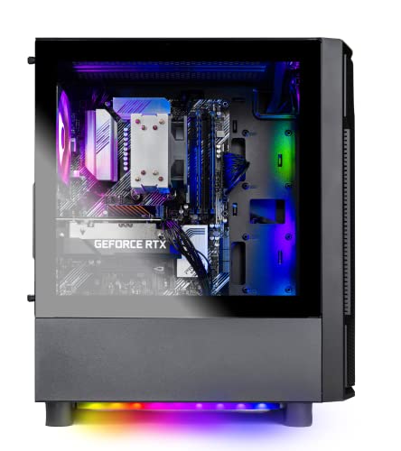 Skytech Shadow Gaming PC Desktop – AMD Ryzen 5 3600 3.6 GHz, NVIDIA RTX 3060, 1TB NVME SSD, 16GB DDR4 RAM 3200, 600W Gold PSU, 11AC Wi-Fi, Windows 11 Home 64-bit,Black