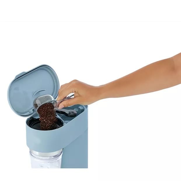Compact 14.53"H Single-Serve Iced & Hot Coffee Maker - Your Personal Coffee Bar, Retro Style，14.53"H x 11.42"W x 7.24"D， Add a touch of vintage charm to your kitchen with this retro coffee maker.