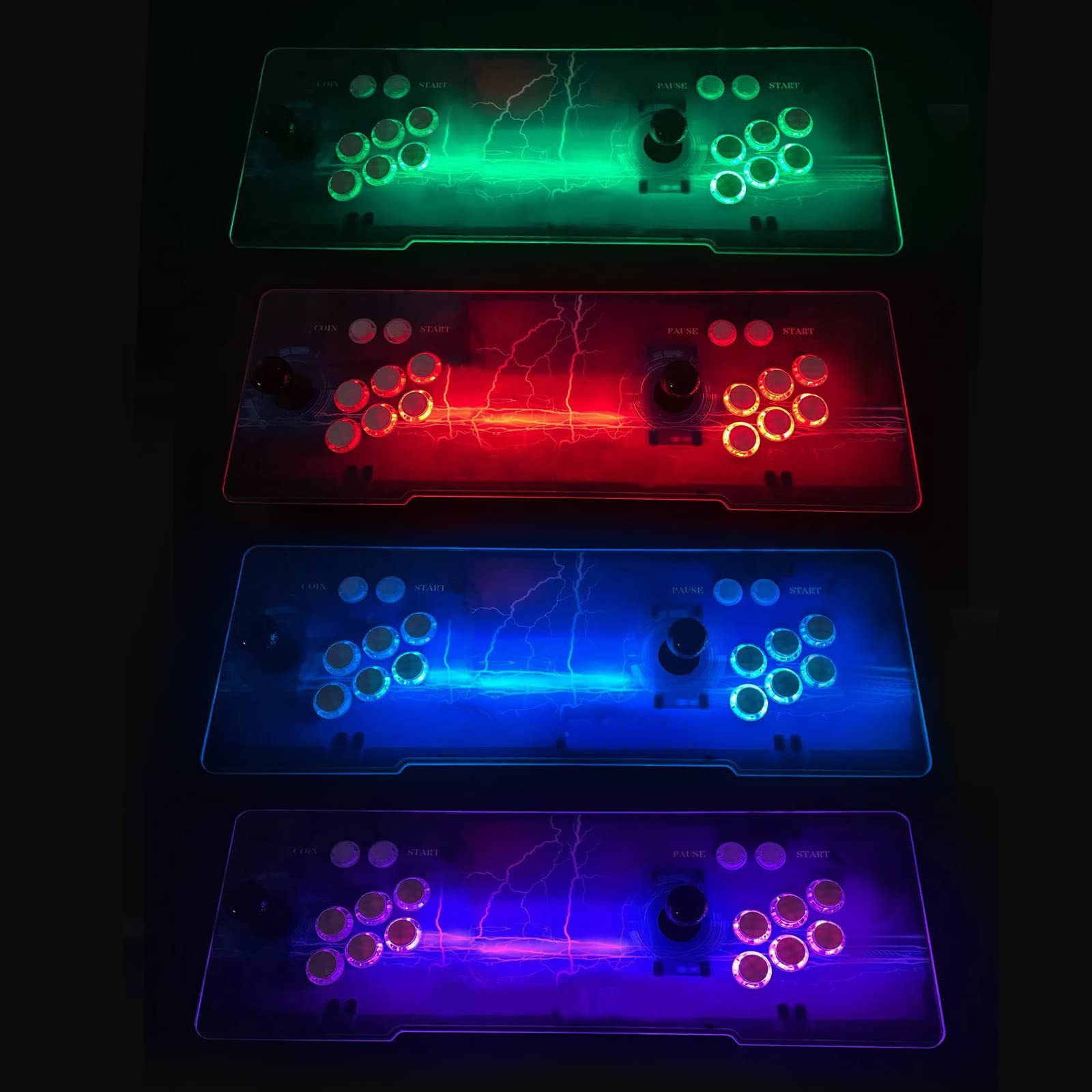 Uiexer 9800 Games in 1 3D Pandora's Box 30S, Arcade Game Console Retro Game Machine Support PC/Projector/TV, 1280 x 720 Full HD, Search/Hide/Save/Load/Pause Games, 4 Players Online Game