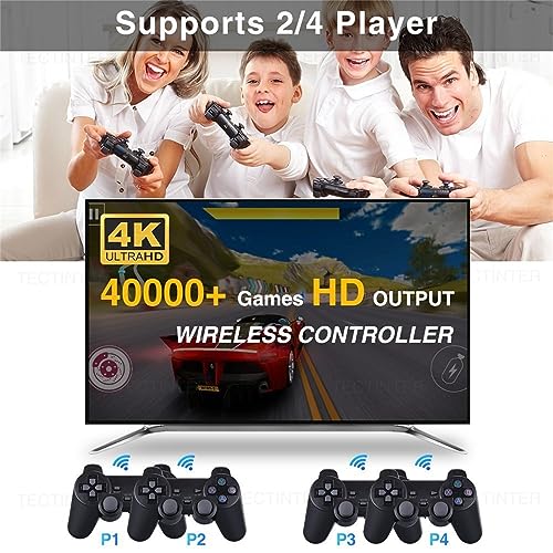 G11 Pro Game Box 4K HD TV Game Stick Video Game Console 256G Built in 60000+ Retro Games Portable Game Player Wireless Gamepad (256G 60000+Games)
