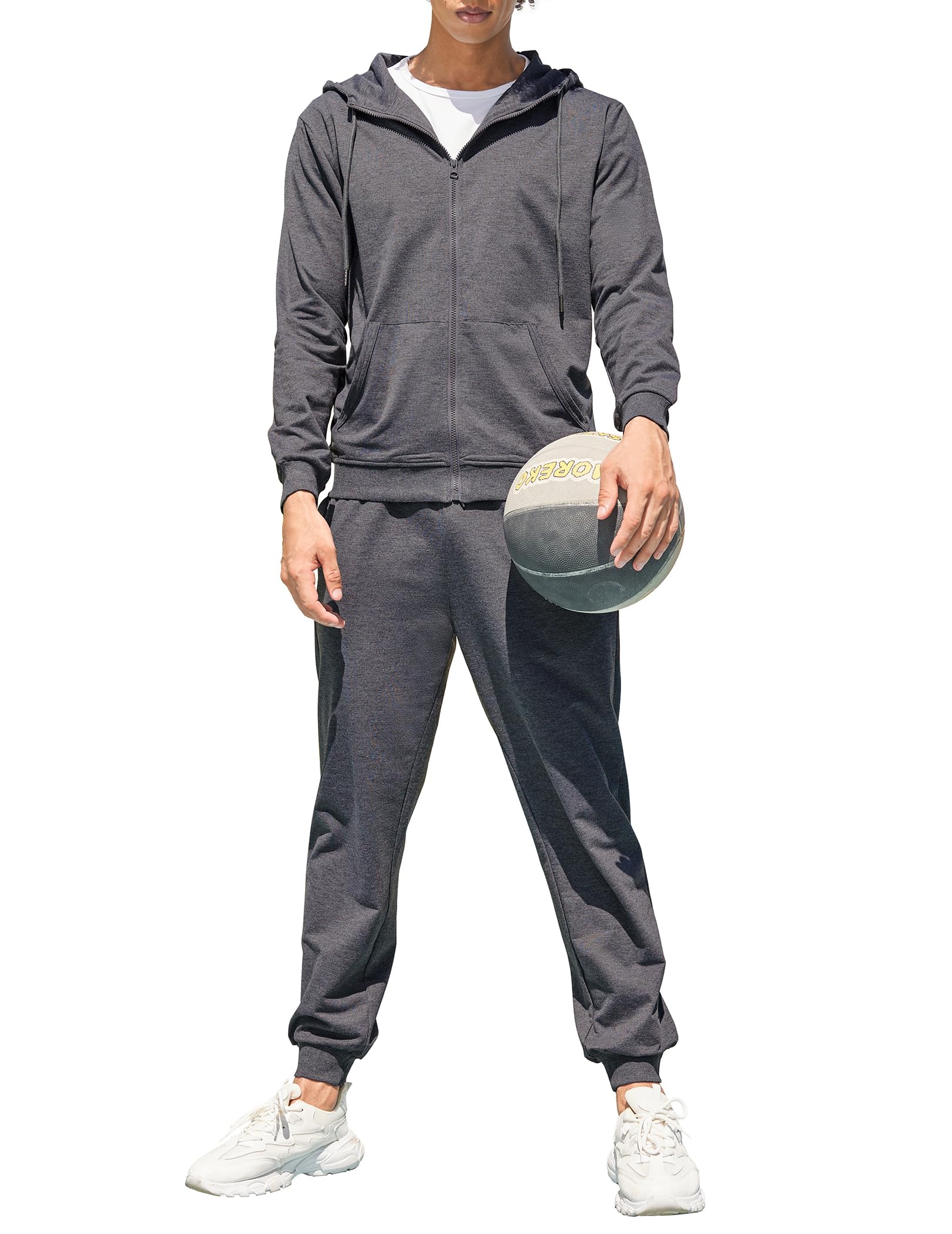 COOFANDY Sweatsuits Sets for Men Full Zip Hoodie Jacket Men Jogging Pants Casual Tracksuit Athletic Sweatsuit