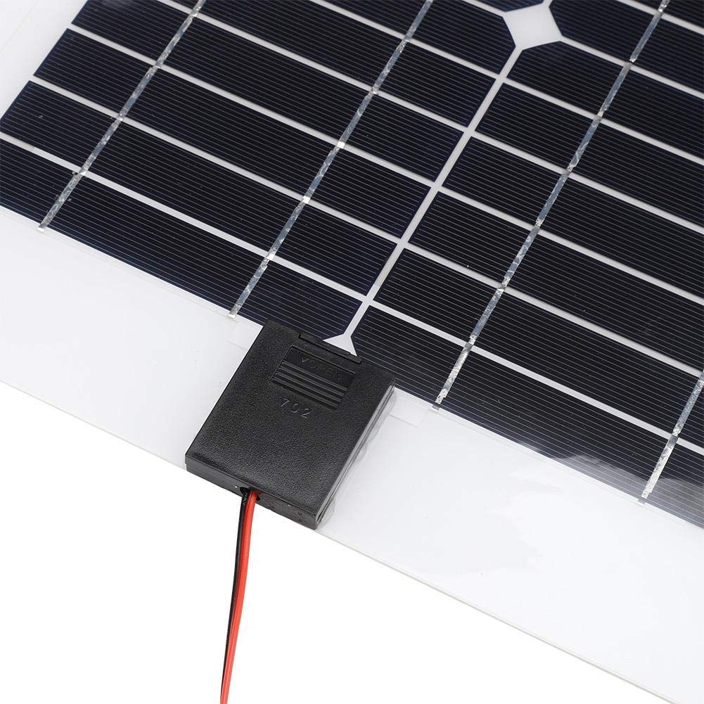 Ciglow 18V 20W Portable Solar Panel Charger,Polycrystalline Chip,Pet White Bottom Pressure,3M Clip Line in Front,Suitable for Cars,Homes,Ships,Motorcycles,Etc.