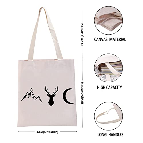 G2TUP S-JM Gift S-JM Book Series Symbols Reusable Canvas Tote Bag Bookish Gift Shopping Handbag (S-JM Symbols Handbag)