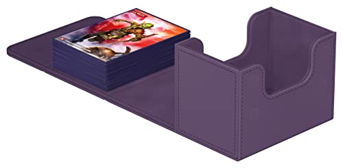 Ultimate Guard Sidewinder 80+, Deck Box for 80 Double-Sleeved TCG Cards, Purple, Magnetic Closure & Microfiber Inner Lining for Secure Storage