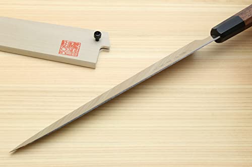 YOSHIHIRO Ice Hardened High Carbon Stainless Steel Wa Sujihiki (Slicer) Japanese Sushi Sashimi Chef Knife 9.5"(240mm)
