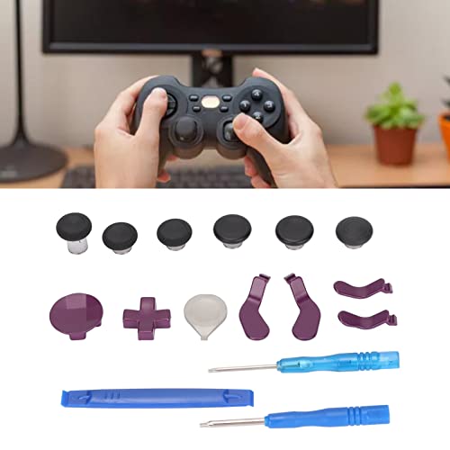 Controller Accessories Kit, Removable Controller Accessories Parts 13 in 1 Electroplating for Game Controller
