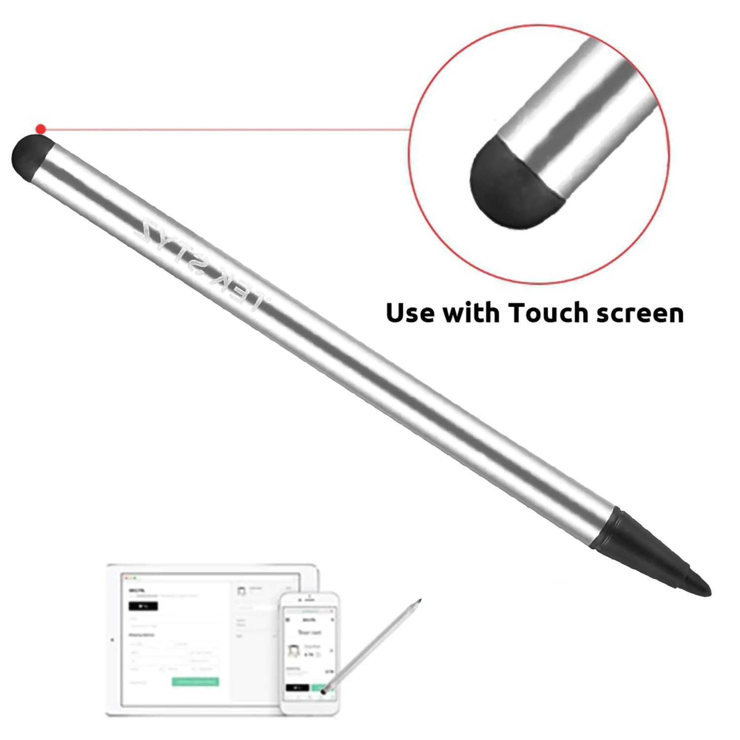 Tek Styz 15 Pcs Capacitive Resistive Stylus Pen Compatible with Samsung Galaxy Tabs A & S Series and Phones S23/S22/S21/S20/S10 - Note 20/10/8/5/4/ Chromebook & Laptops/High Sensitivity Full Size