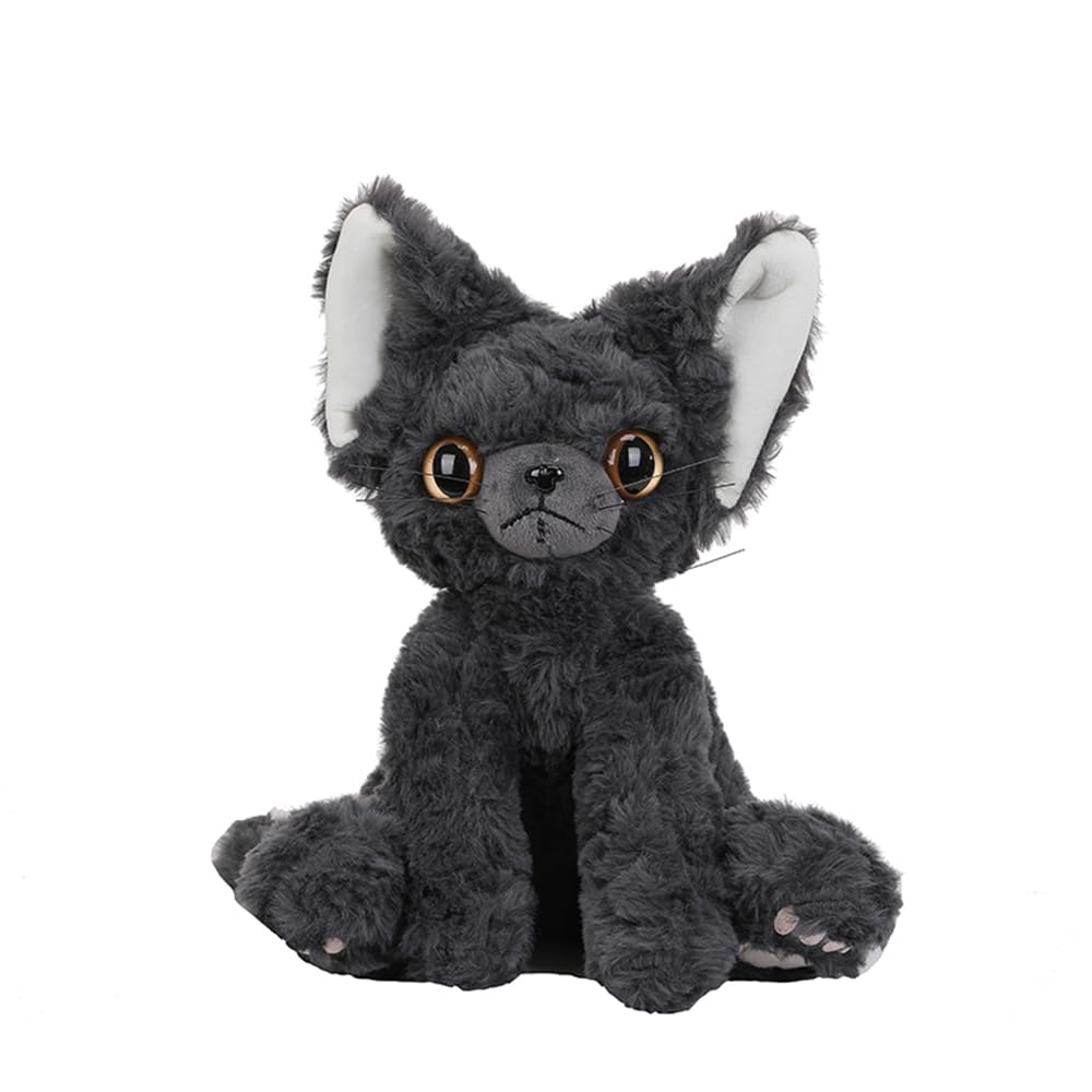 hannaier Cat Plush Toy Pillow, plushies for Teens, Black Cute Cat Plush Toy, Boys Girls Kids Gift,Kawaii cat Plush (15.7in/40cm)