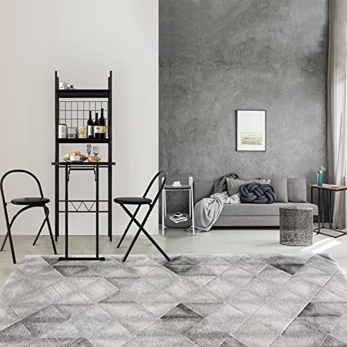 fusehome 2-Tier Tea Side Table, Plant Stand Small End Table Accent Table Living Room Bedroom Balcony Office, Modern Side Table with Storage for Living Room Balcony