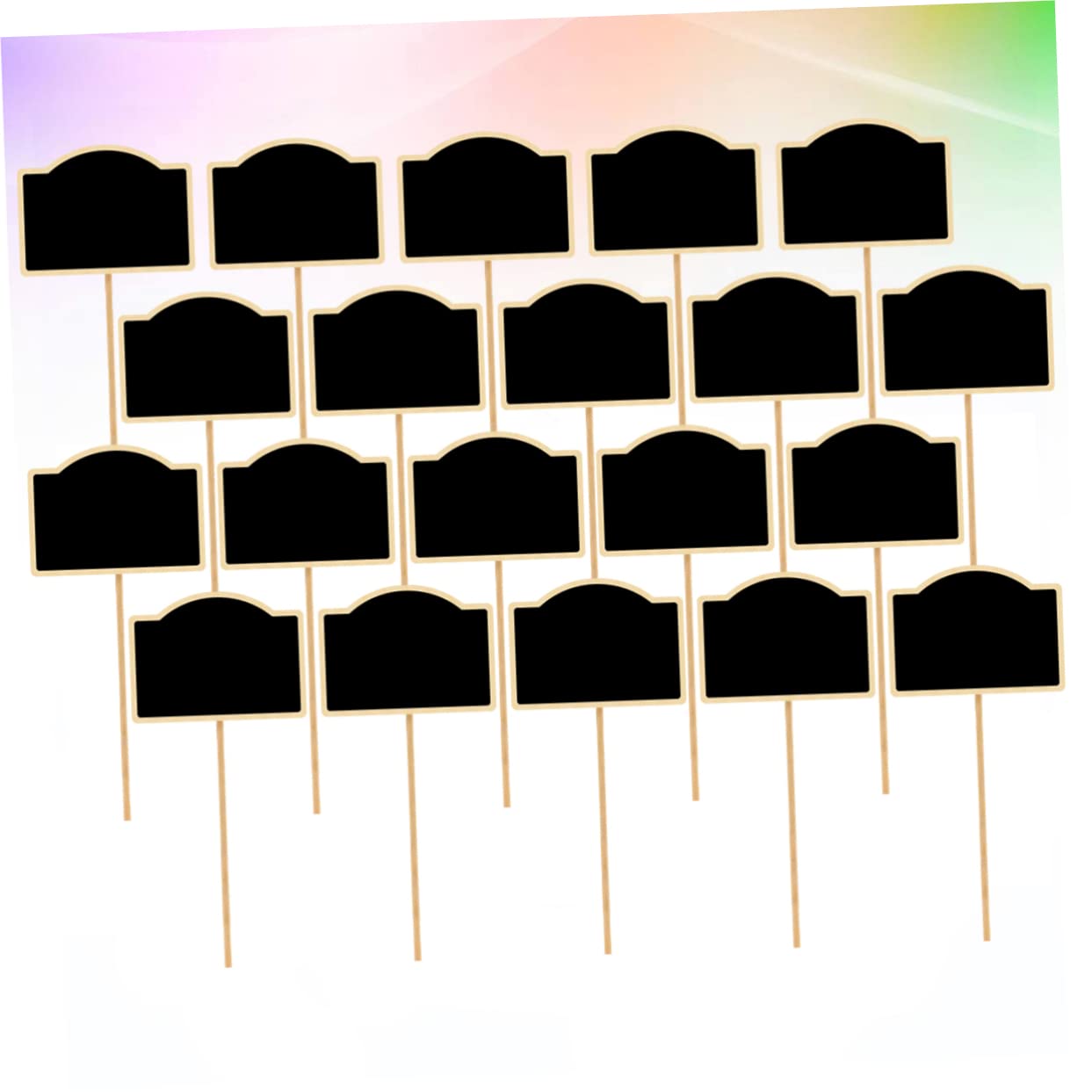 Ciieeo 20pcs Wood Chalkboard Signs Mini Message Board Signs Mini Message Sign Blackboard Garden Stakes Mini Chalk Sign Mini Chalkboard Black Board Garden Makers Bamboo Wedding Wood Pile
