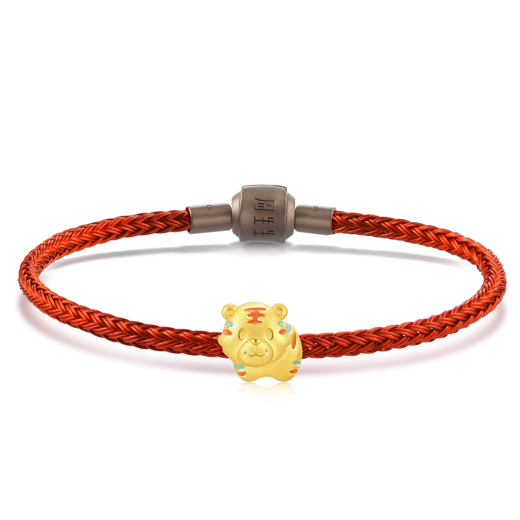 CHOW SANG SANG 999 24K Solid Gold Tiger Mini Charm Bracelet for Women 92972C (17)