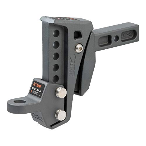CURT 45949 Rebellion XD Adjustable Cushion Hitch Ball Mount 2-Inch Receiver, 15,000 lbs., 6-Inch Drop