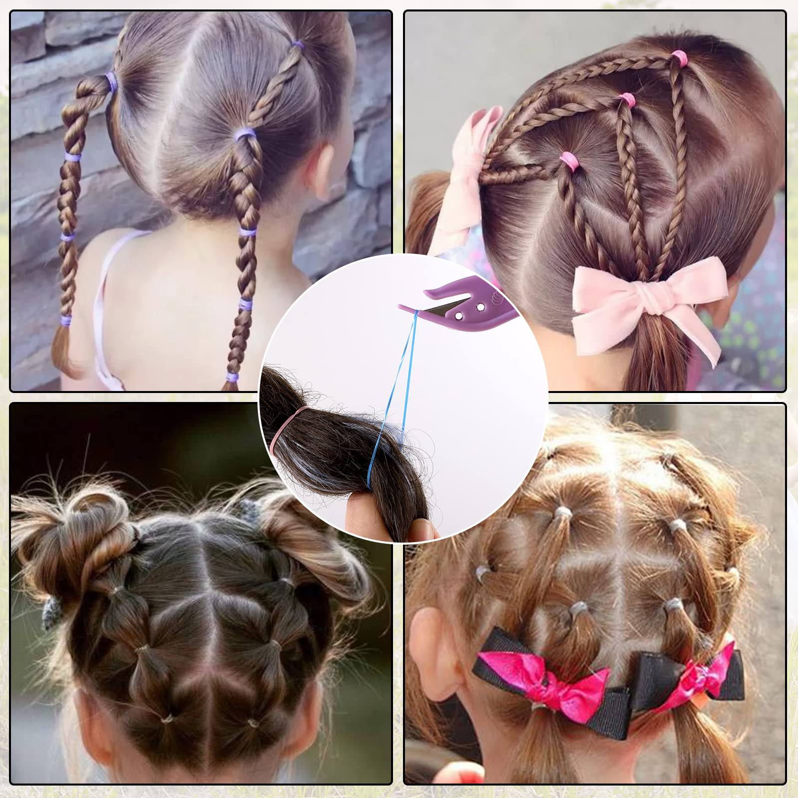 Elastic Hair Tie Cutter, 6Pcs Rubber Band Cutter for Hair Elastic Hair Band Remover Easy to Remove Disposable Rubber Band Tool