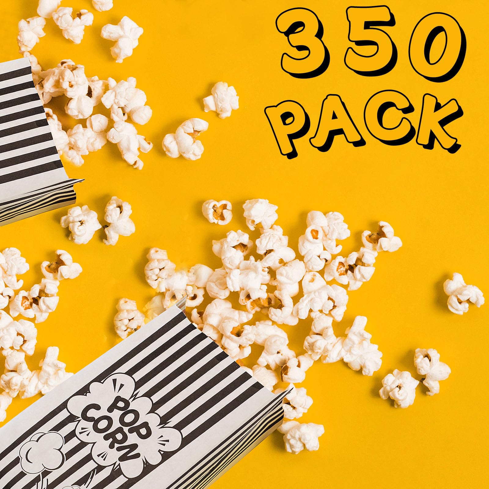 DECYOOL Popcorn Bags,350 Pack Popcorn Bags Individual Servings Popcorn Machine Accessories for Popcorn Bars, Movie Nights, Concessions