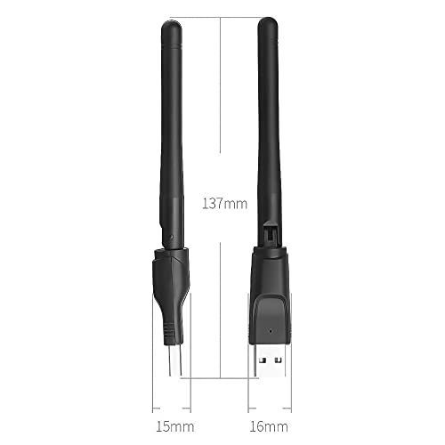 EKDSPW WiFi USB Adapter 150Mbps USB 2.0 WiFi Wireless Network Card 802.11 B/g/n LAN Adapter with Rotatable Antenna