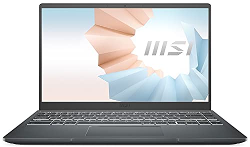 EXCaliberPC 2022 MSI Modern 14 B11MOU-1212 (i3-1115G4, 8GB RAM, 128GB NVMe SSD, UMA, 14" Full HD, Windows 11) Content Creation Laptop - Carbon Gray