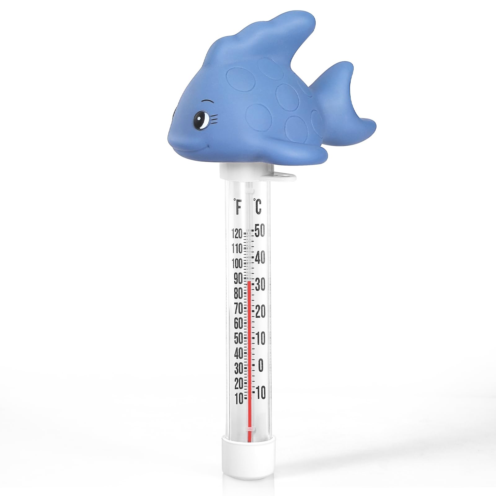 Floating Pool Thermometer, Pool Temperature Thermometer for Cold Plunge, Large Display, Easy to Read, Shatter Resistant, for Outdoor & Indoor Swimming Pools, Spas, Hot Tubs & Aquariums（(Goldfish)）