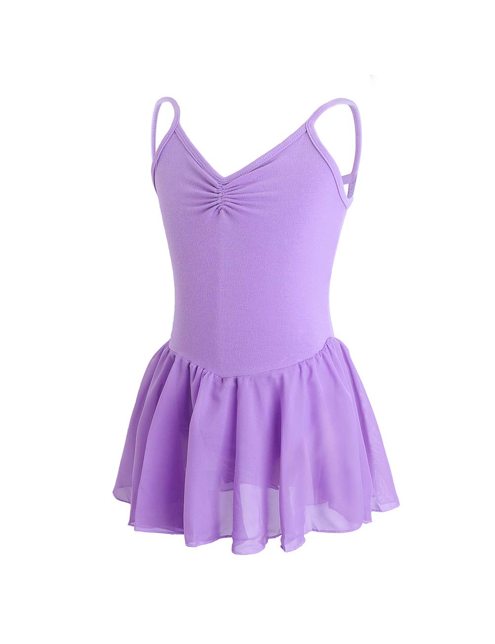 Daydance Black Leotards for Girls Ballet, Skirted Dance Wear for Training