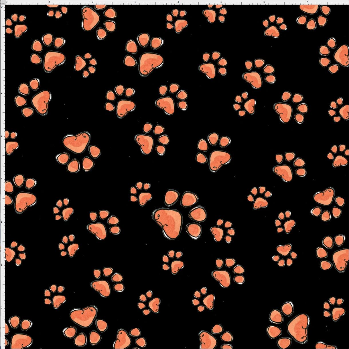 Loralie Designs Fun Paws Black Fabric by The Yard for Quilting