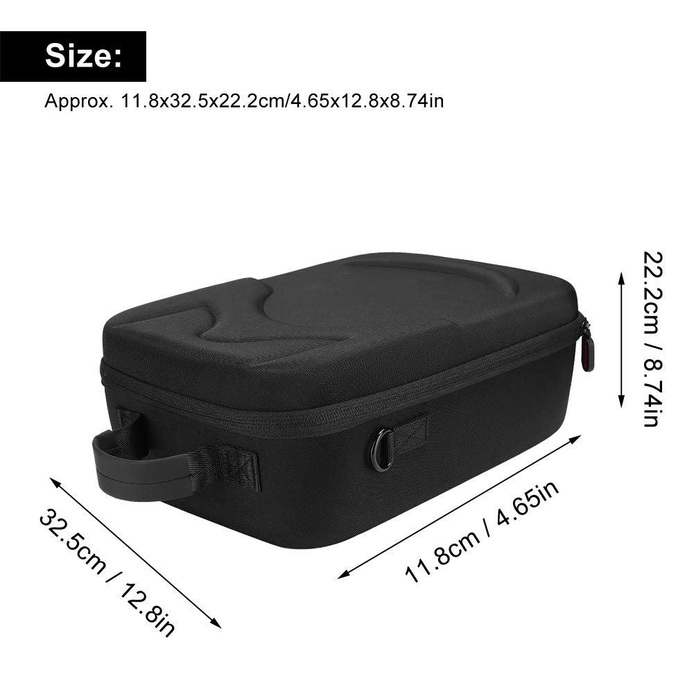 Summer Enjoyment Meiyya Vertical Storage Bag with Comfortable Handle VR Headset Protective Case with Shoulder Strap for Travel Gaming Oculus Quest VR Glass(Black)