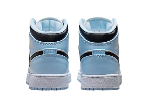Jordan Nike Kids Air 1 Retro High OG GS Basketball Shoe, White/Vivid Green/Lavender Mis, 4 Big Kid