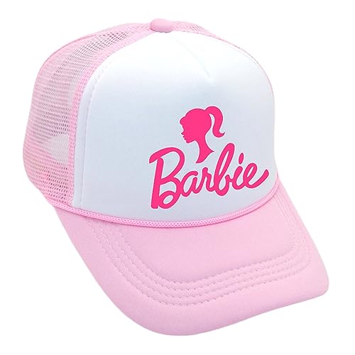 Girls Cap Movie Pink Trucker Hat Mesh Back Trucker Hat Outfit Accessory for Women and Adults