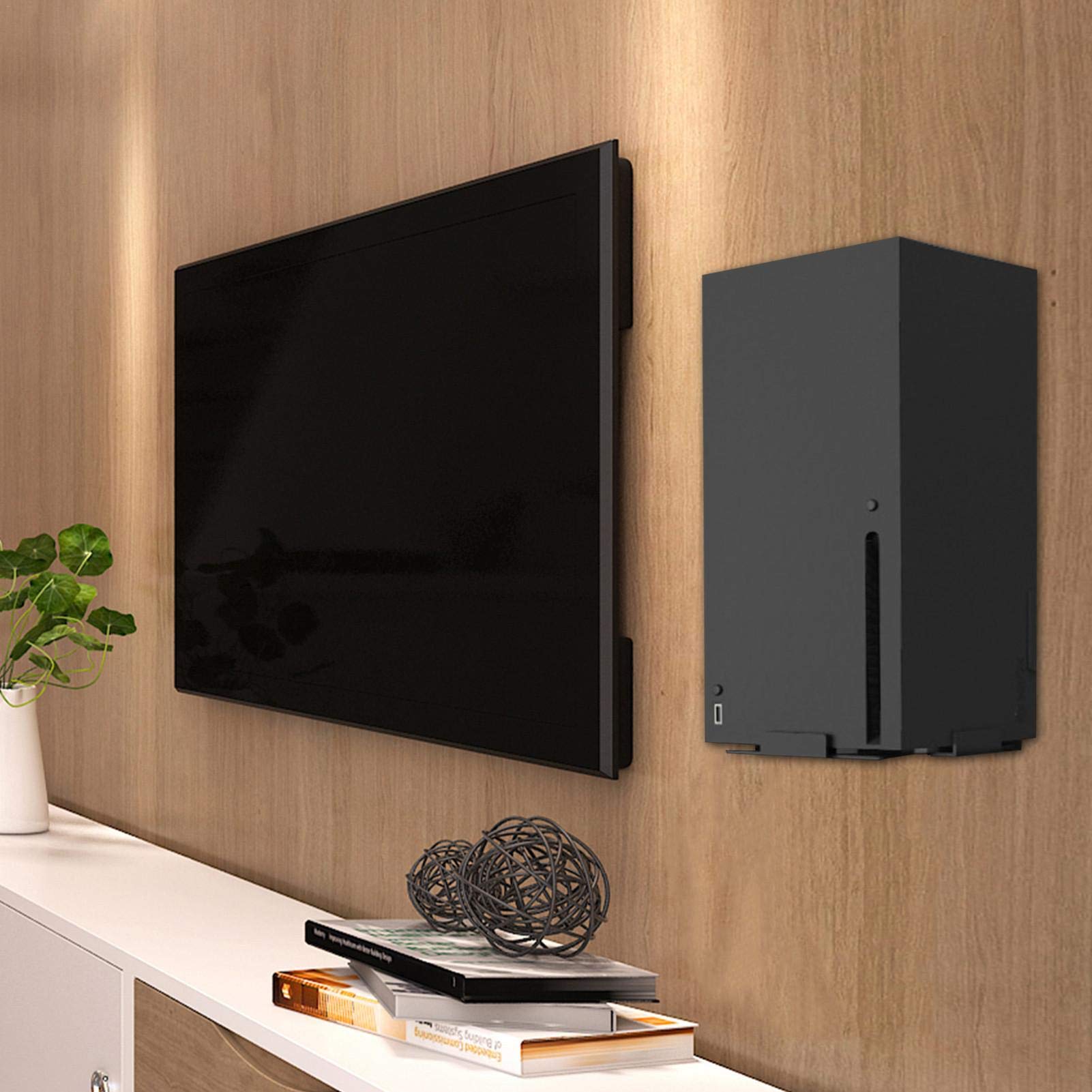 Wall Mount for Xbox Series X, Wall Mount Wall Bracket Holder Horizontal Upward Facing, Media Furniture Audio Video Shelving