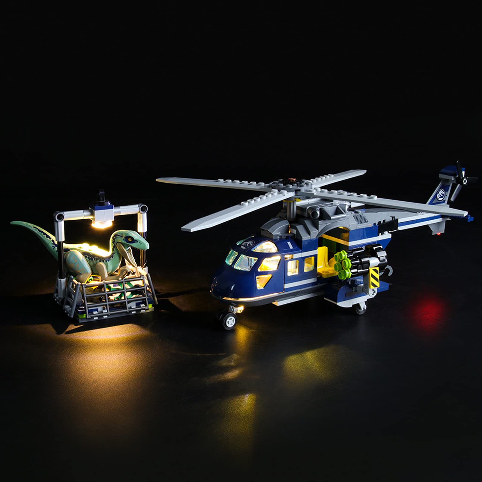 EDOSSA Led Lighting Kit for Lego Jurassic World Blue's Helicopter - Compatible with Lego 75928 Building Blocks Model