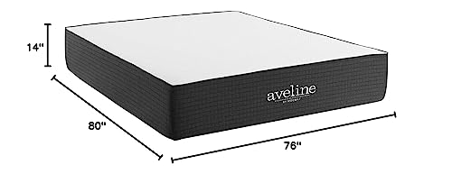 Modway Aveline 14” Gel Infused Memory Mattress with CertiPUR-US Certified Foam King Mattress