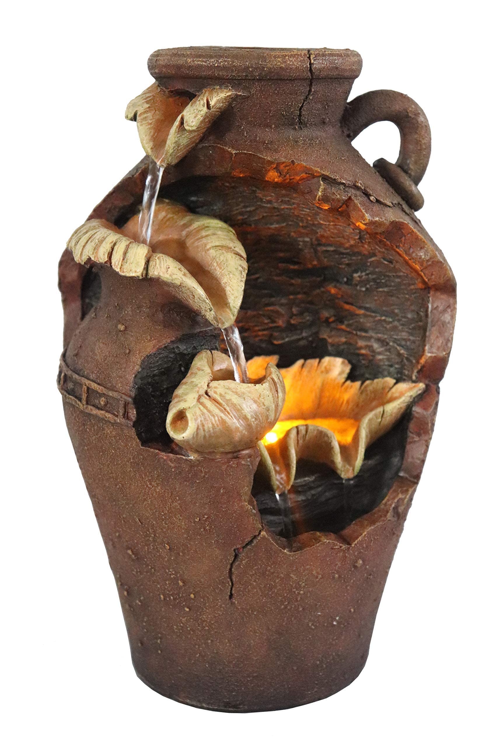 Warm Garden Tabletop Water Fountain Jar Water Fountain Brown Fountain