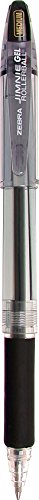 Zebra Pen Jimnie Roller Ball Stick Gel Pen, Black Ink, Medium, 24 per Pack (14410)