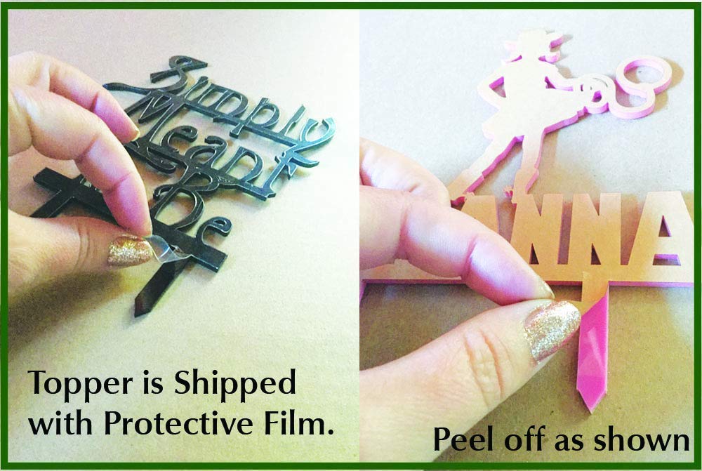 Fishing Outdoor Hunting Wedding Bride and Groom Hugging Cake Topper Personalized