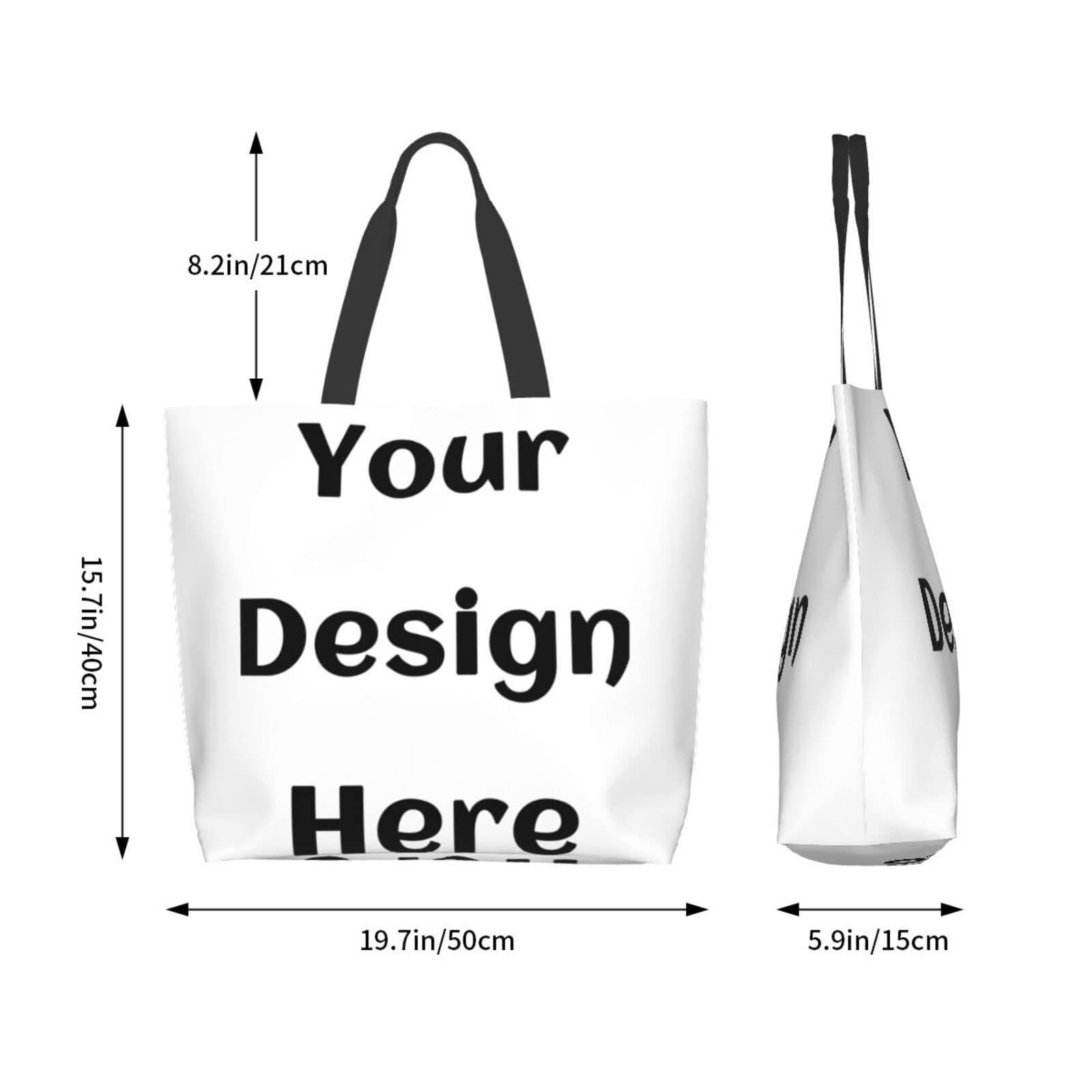 Custom tote bag Add Your Design Here Custom Tote Bag durable Great Gift Add Your Name Your Text Custom Tote Bag Custom Handbag, One Size