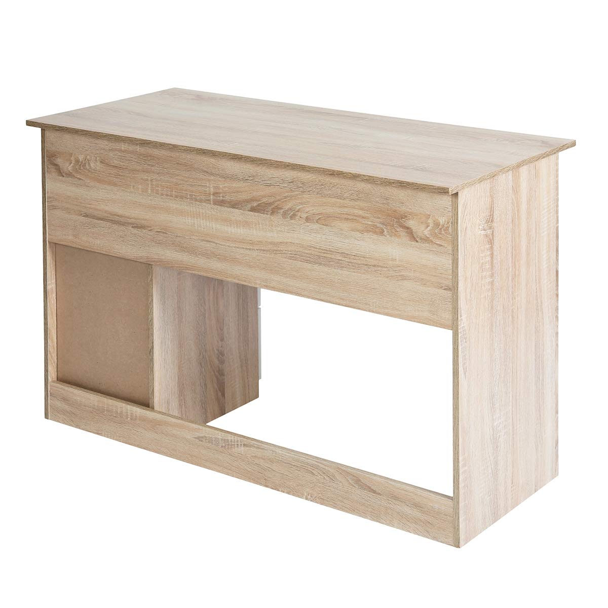 warmcentre Computer Desk, 43.3 Home Office Desk with 3 Drawer & Shelves Sturdy PC Table Workstation Modern Simple Style Writing Gaming Desk with Storage for Small Spaces, Easy to Assemble, Beech