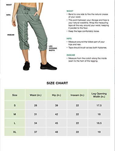 RBX Women's Stretch Woven Lightweight Body Skimming Drawstring Capri Pant Vista Teal XL