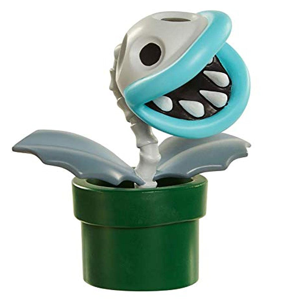 Super Mario Action Figure 2.5 Inch Bone Piranha Plant Collectible Toy