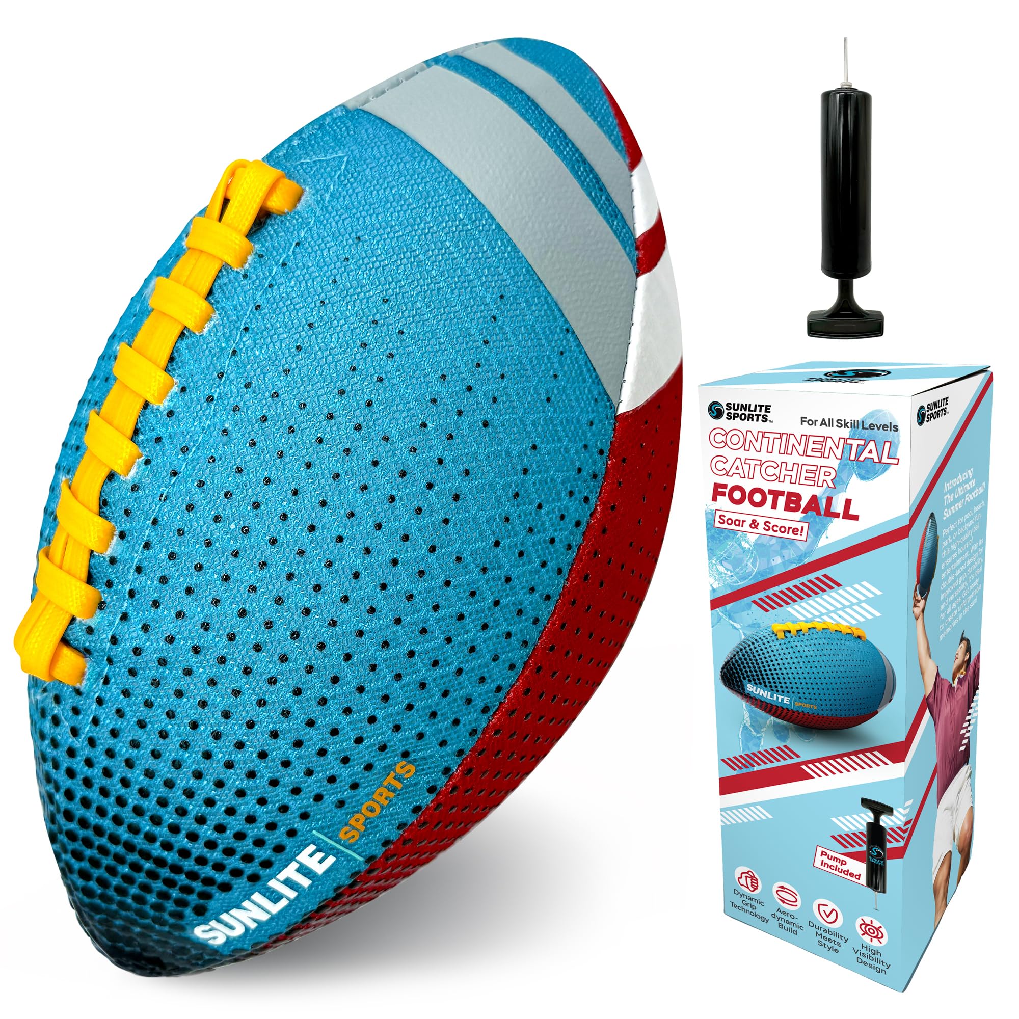 Sunlite Sports Waterproof Football, Outdoor Play, Pool Beach Lake Park Water Toy, for Kids Children Teens Adults