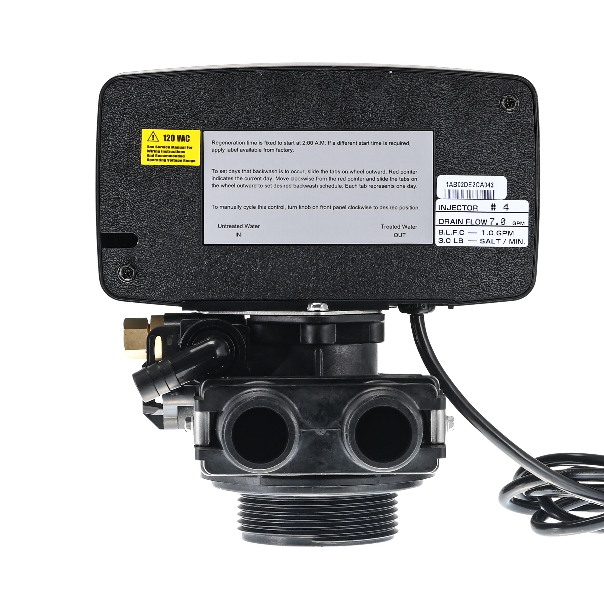 Grehge Fleck 5600 12-Day Timer Water Softener Valve, 110V, Black