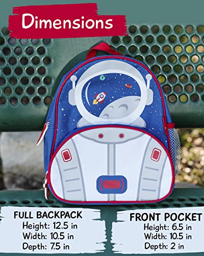 JOY2B Toddler Backpack for Boys and Girls - Space Astronaut Backpack for Girls and Boys - Kids Backpack for School Camp Travel - Preschool Backpack with Water Bottle Holder - Awesome Astronaut