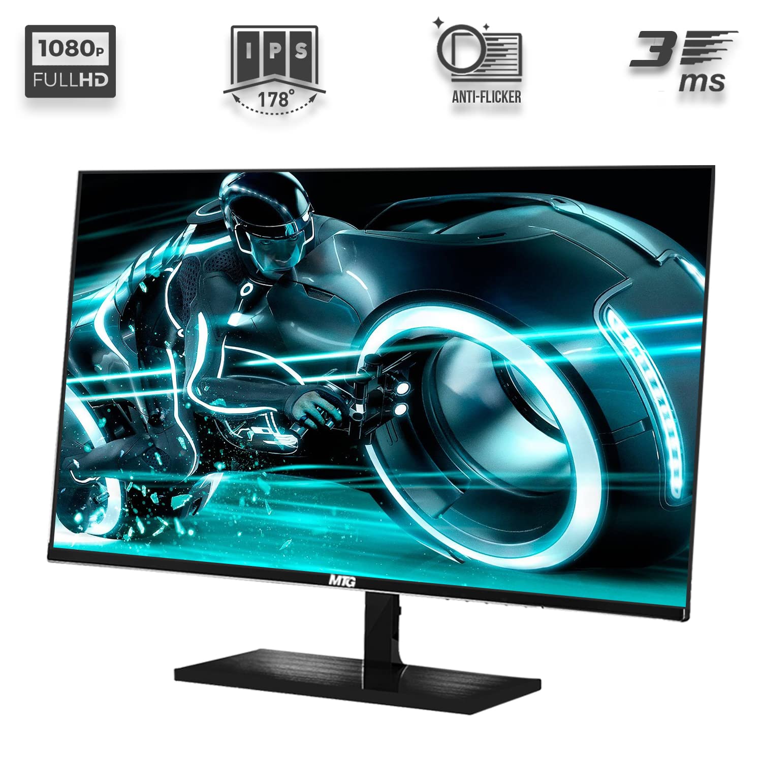 Computer Desktop PC, Intel Core i7, Siwa 8, 16GB RAM, 128GB SSD Boot + 1TB HDD, New MTG 22 Inch Monitor, MTG Wireless Ergonomic Keyboard Mouse, Speaker, Webcam, WiFi, Win 11 Home (Renewed)