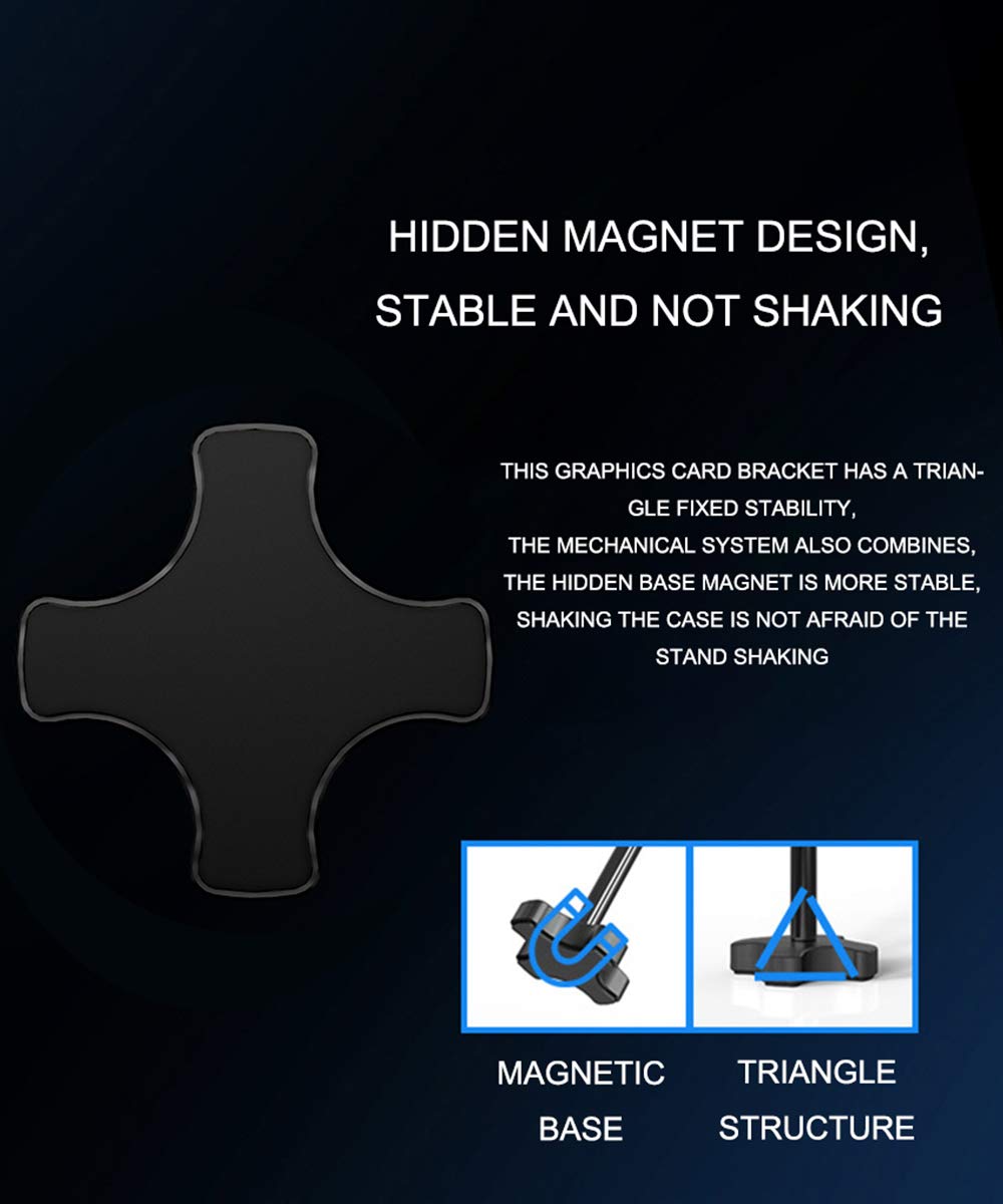 Computer Graphics Card GPU Brace Support Bracket ,Verticle GPU Sag Stand, Video Card Sag Holder Verticle Stick Mount for Computer Cases