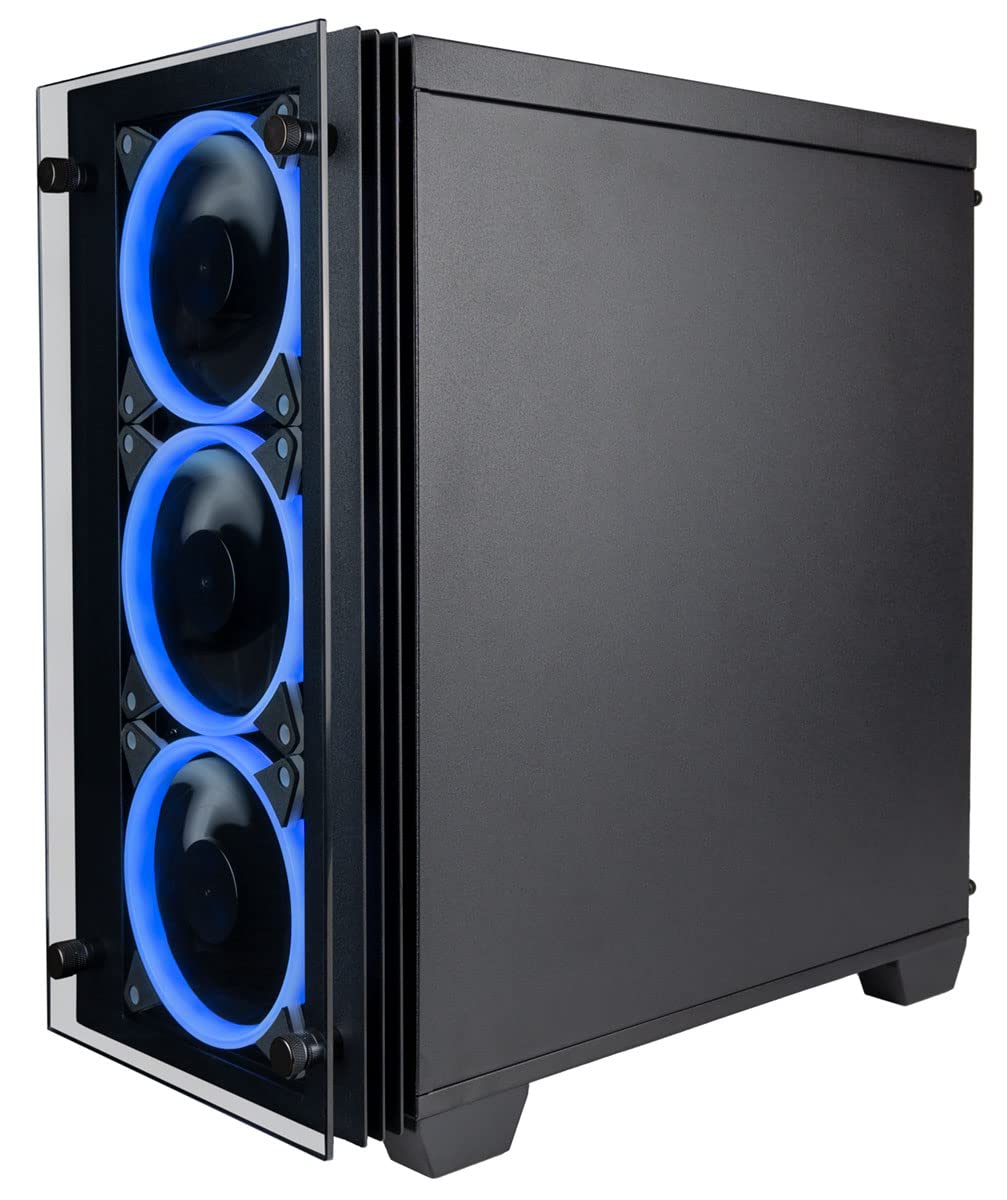 Computer Upgrade King Empowered PC Stratos Micro Gaming Desktop - Intel 6 Core i5-10400F Processor, 16GB DDR4 RAM, 512GB NVMe SSD, ARC A750 (>RTX 3060), WiFi, W11 Home RGB Gamer Computer Black