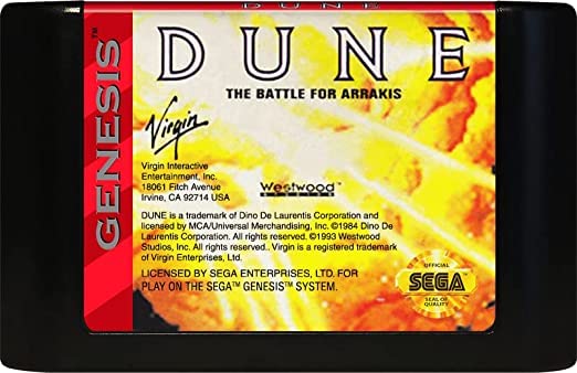 Dune: The Battle for Arrakis (Sega Genesis) - Reproduction Video Game Cartridge