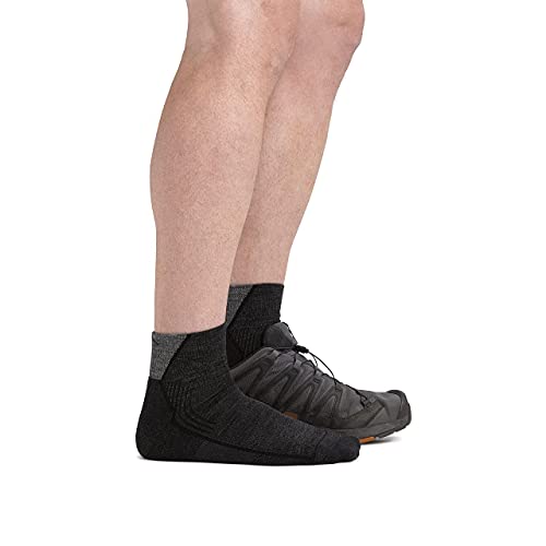 Darn Tough Men's Hiker Quarter Midweight with Cushion Hiking Sock (Style 1959) - Dusk Denim, Large